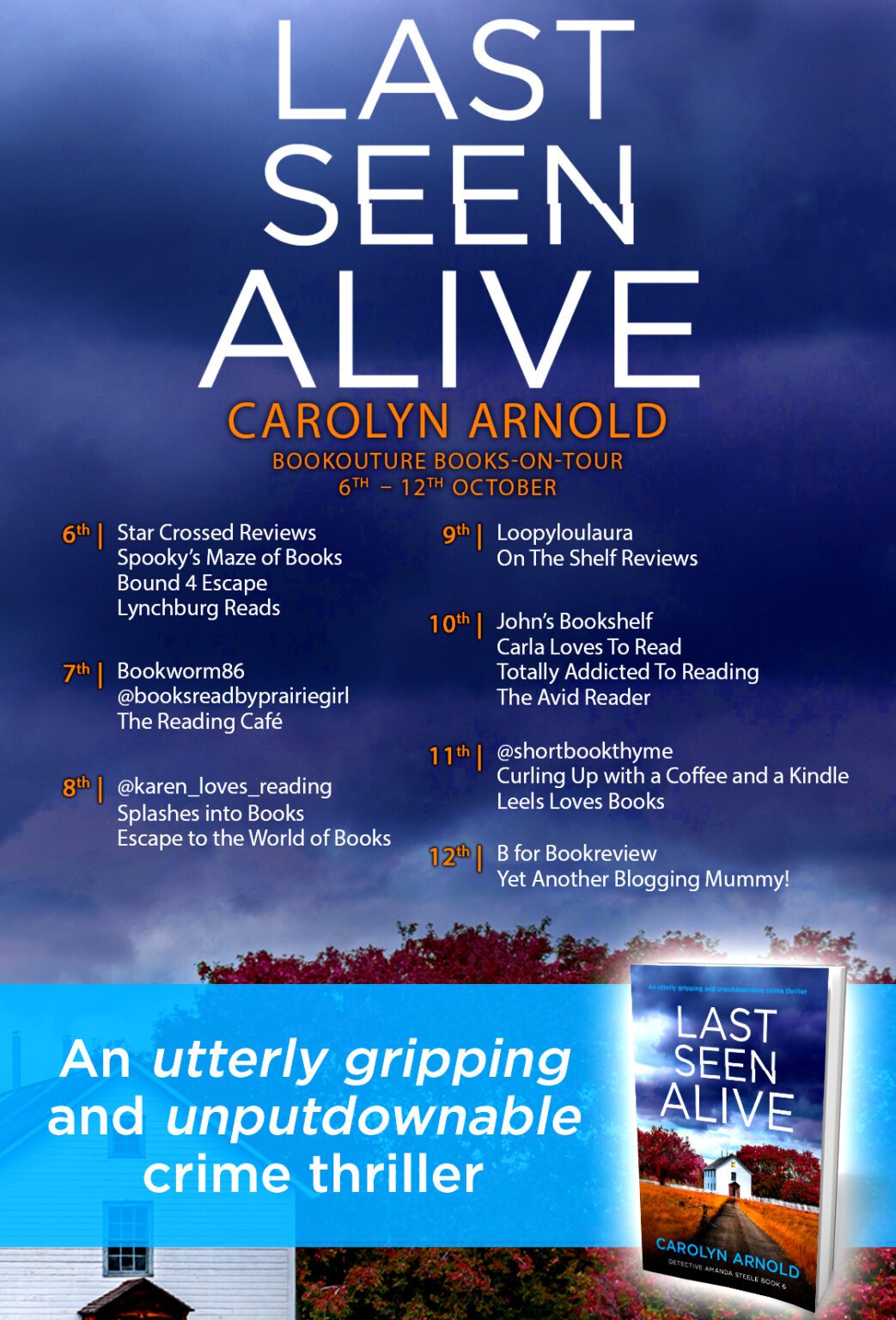 Last Seen Alive, by Carolyn Arnold - loopyloulaura